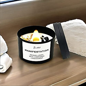 Crystal Candle Gifts - Sister Gifts from Sister, Sister Gifts, Candle for Women Gifts, Soy Candles, Manifestation Candle, Wood Wicked Candles, New Home Housewarming Candle - Up to 40 Hour Burn time