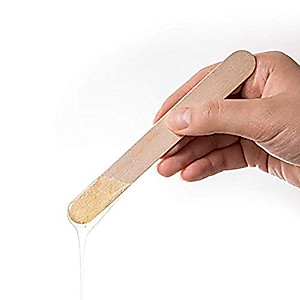 All Natural Wax Applicator Sticks Waxing Wood Body Spa Hair Eyebrow Removal Craft Sticks Applicator Spatula,4 Inch,200 Pieces.
