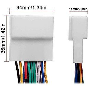 20-pin Headunit/Radio Wiring Harness with Steering Wheel Switch Wires Compatible with Subaru/2007-2019 Nissan | Upgraded Version of The Metra 70-7552 | Harness Includes VSS and SWC pins