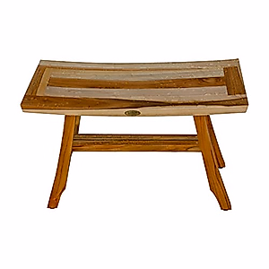EcoDecors Satori Shower Bench, Natural, 28Lx12Wx18.5T