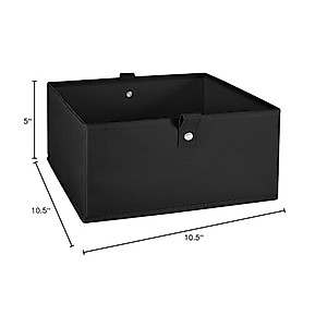 RiverRidge Kids 2pc 10.5in W x 5in H Folding Storage Bin Set - Black