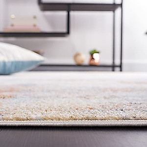 Safavieh Phoenix Collection 8' x 10' Aqua/Gold Rose PHX506J Modern Contemporary Abstract Non-Shedding Area Rug