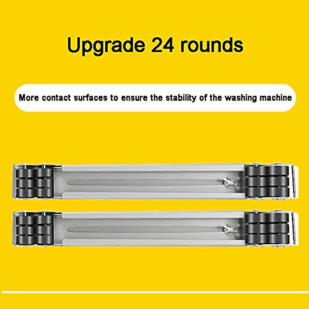 ASDQWER Two Adjustable Mobile Washing Machine Stand Base,with Telescopic,Furniture Dolly Stand with Brake,Non-Slip, with Wheels,Removable Washing Machine Rack,White