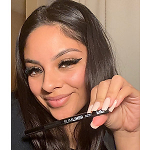 kiki Slimliner Liquid Eyeliner Pen Black, Smudge Proof All Day Vegan Formula, Cruelty Free