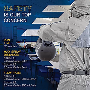 XPOWER F-16B ULV Cold Fogger, Mist Blower, and Sprayer for Cleaning, Disinfecting, Pest Control, Odor Elimination, and Mold Removal, 25+ Ft. Spray Distance, 1.6 L Tank Capacity, Rechargeable Battery