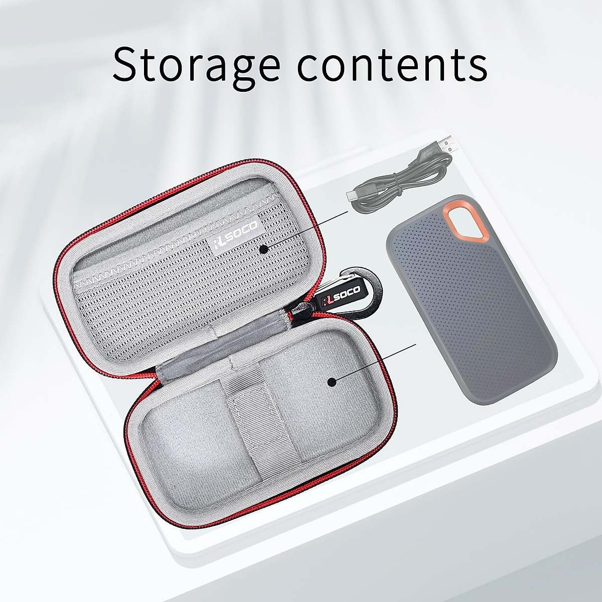 RLSOCO Case for SanDisk 1TB/2TB & 1TB/2TB/4TB/500GB Extreme & 1TB/2TB/4TB Extreme PRO & Professional 1TB/2TB/4TB PRO-G40 & Works with Crucial X8 1TB/2TB/4TB/500GB Portable SSD