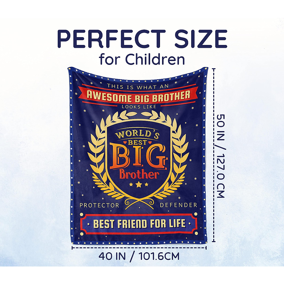 InnoBeta Big Brother Gifts Blanket for Boys, Toddlers on Birthday, Christmas - World's Best Big Brother Flannel Blanket, 40"x 50"