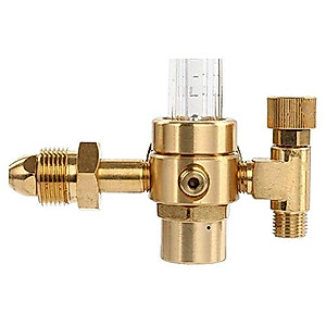 Argon Regulator,Flow Meter Gas Regulator Gauge for Mig Tig Weld,0-25lpm CGA-580 Copper Welding Gas Regulators Accessory