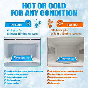 Soft Ice Packs Reusable Gel Pack 2, Hot and Cold Gel Ice Packs for Injuries, Headaches, Joint Pain Relief, Comfort Ice Gel Pack Flexible Therapy on Neck, Ankle, Knee, Leg, Shoulder, Elbow, Wrist, Feet