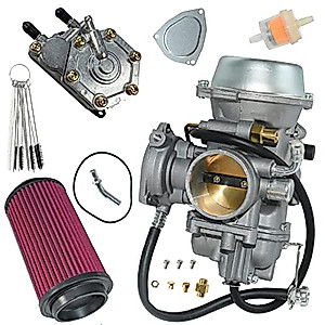 JDLLONG Carburetor for Polaris Sportsman 500 4X4 HO 2001-2005 & 2010-2012,1997-2009 Scrambler 500 4x4,2000 2001 2002 Trail Boss 325 Carb with Fuel Pump & Air Filter