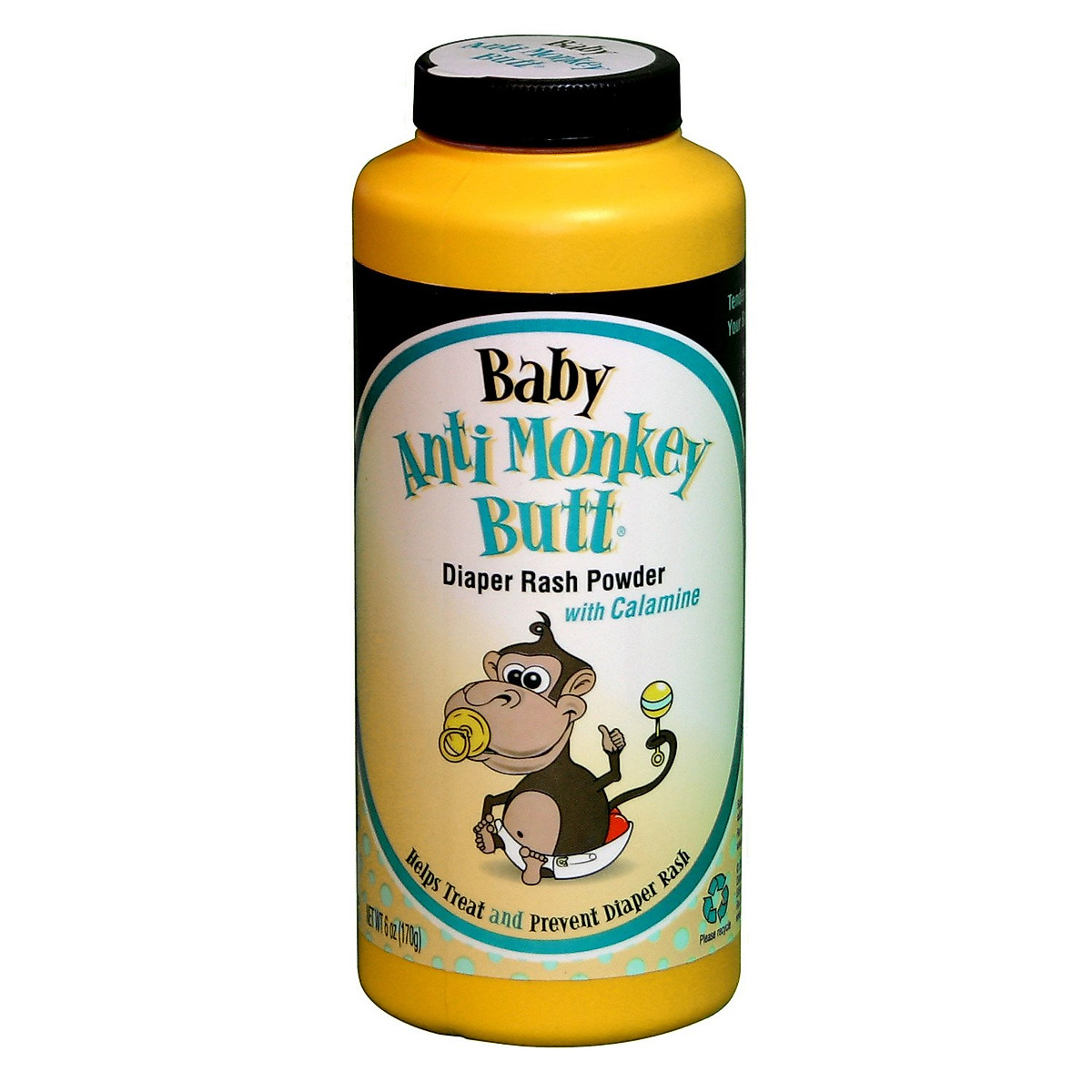 Anti Monkey Butt Baby Diaper Rash Powder with Calamine, 6 Oz (4 Pack)