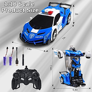 Remote Control Car,Transform Robot RC Car Age 3 4 5 6 7 8-12 Years Old for Kids, Deformation Car Model Toy Gift for Children,One Button Transformation & Realistic Engine Sounds
