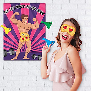 ASTARON Pin The Pants Party Games Bridal Shower Games Large Poster 24 Player Stickers Party Games Girls Night Party Games