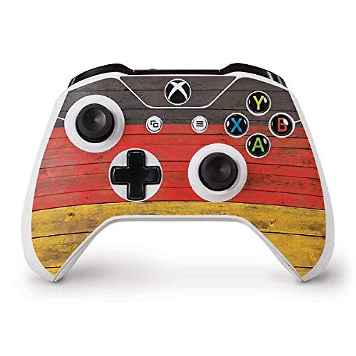 Skinit Decal Gaming Skin Compatible with Xbox One S Controller - Originally Designed German Flag Dark Wood Design