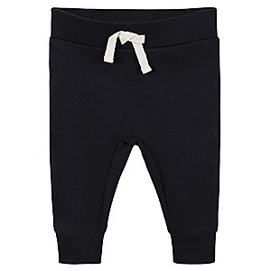 Grow by Gerber Baby Boys 2-Pack Pants, Blue/Black, 0-3 Months
