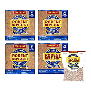 Fresh Cab FC6 Botanical Rodent Repellent Keeps Mice and Rats Out, Federal EPA Registered for Use Indoors and in Enclosed Spaces, 2.5 Ounce x 4 Scent Pouches x 4 Pack (Total 16 Pouches)
