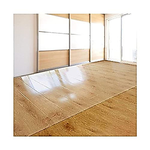 Clear PVC Desk Chair Mat Transparent Home Floor Protector mat Chairmats Non-Slip, wear-Resistant,1mm Thick Clear Floor Protector Carpet for Hard Surface Floors, Non Slip Easy Clean Area Rug Pad,61/91/