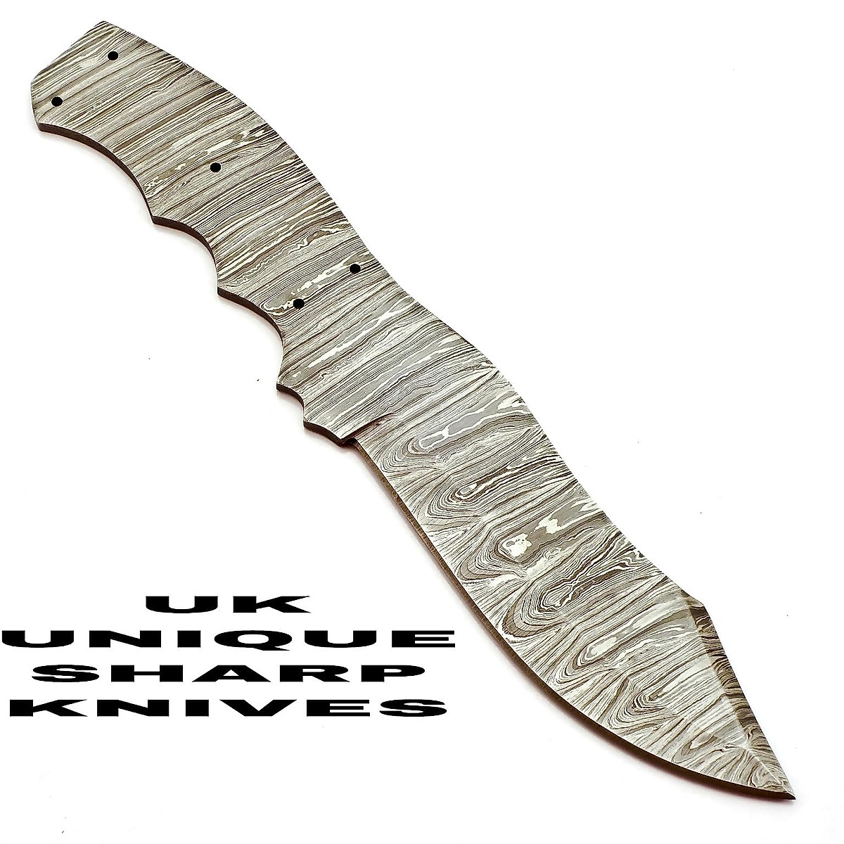 UK UNIQUE SHARP KNIVES Damascus Steel Full Tang Tracker Blank Blade BB-0005 Custom Handmade for Knife Making