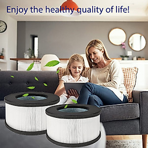 Ontheone AF-3222 True HEPA Replacement Filter Compatible with Bulex AF-3222 HEPA, True HEPA Filter and Activated Carbon Filter Set, 2 Pack