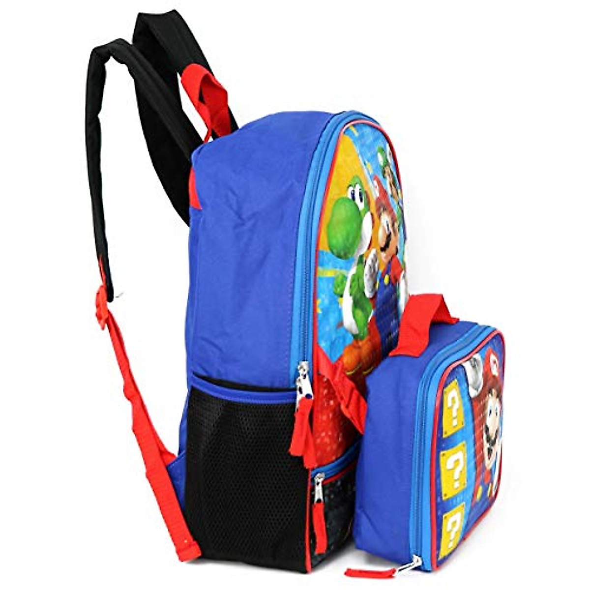 Nintendo Boys' Mario Backpack with Lunch, Blue, One Size