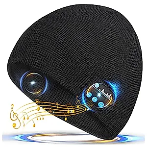 Stocking Stuffers for Men Women Bluetooth Beanie Hat with Headphones, Christmas Tech Gifts for Teen Boys Girls Teenagers Boyfriend Brother, Birthday Presents Unique Gift Idea for Men Dad Husband Him