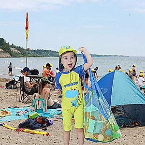 Mesh Beach Toy Bag Sand Toy Bags Mesh Extra Large, Foldable Totes Shell Storage Bag Quick Dry Net Tote for Kids Beach Sand Toys Away from Sand Pool Supplies Storage Bags Picnic Backpack