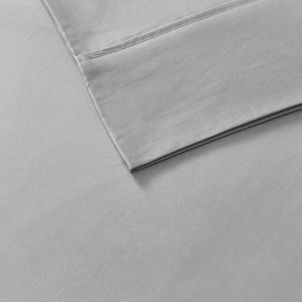 Madison Park 800 Thread Count Cotton Blend Sateen Wrinkle Resistant Hotel Luxury Fade Resistant Ultra Soft And Silky Bed Sheet Set Bedding, Queen Size, Grey, 6 Piece