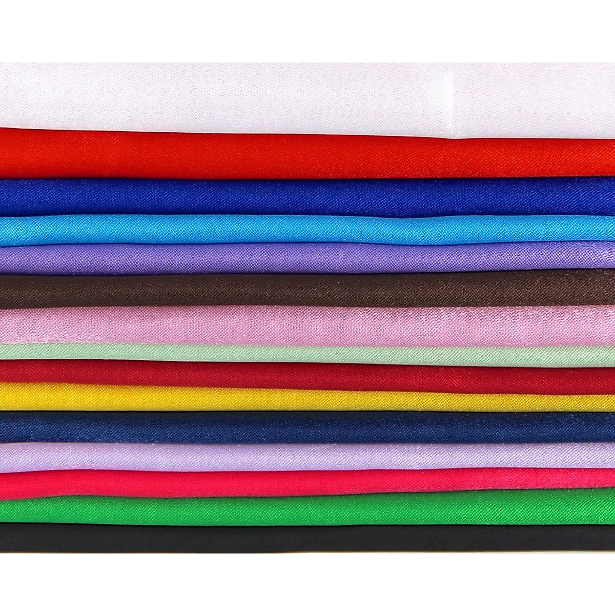 longshine-us 25pcs 11x8 Inches Premium Solids Pack Precut Solids Silk Fabric Squares Fabric Bundles for Sewing Quilt DIY Quilting Beginners