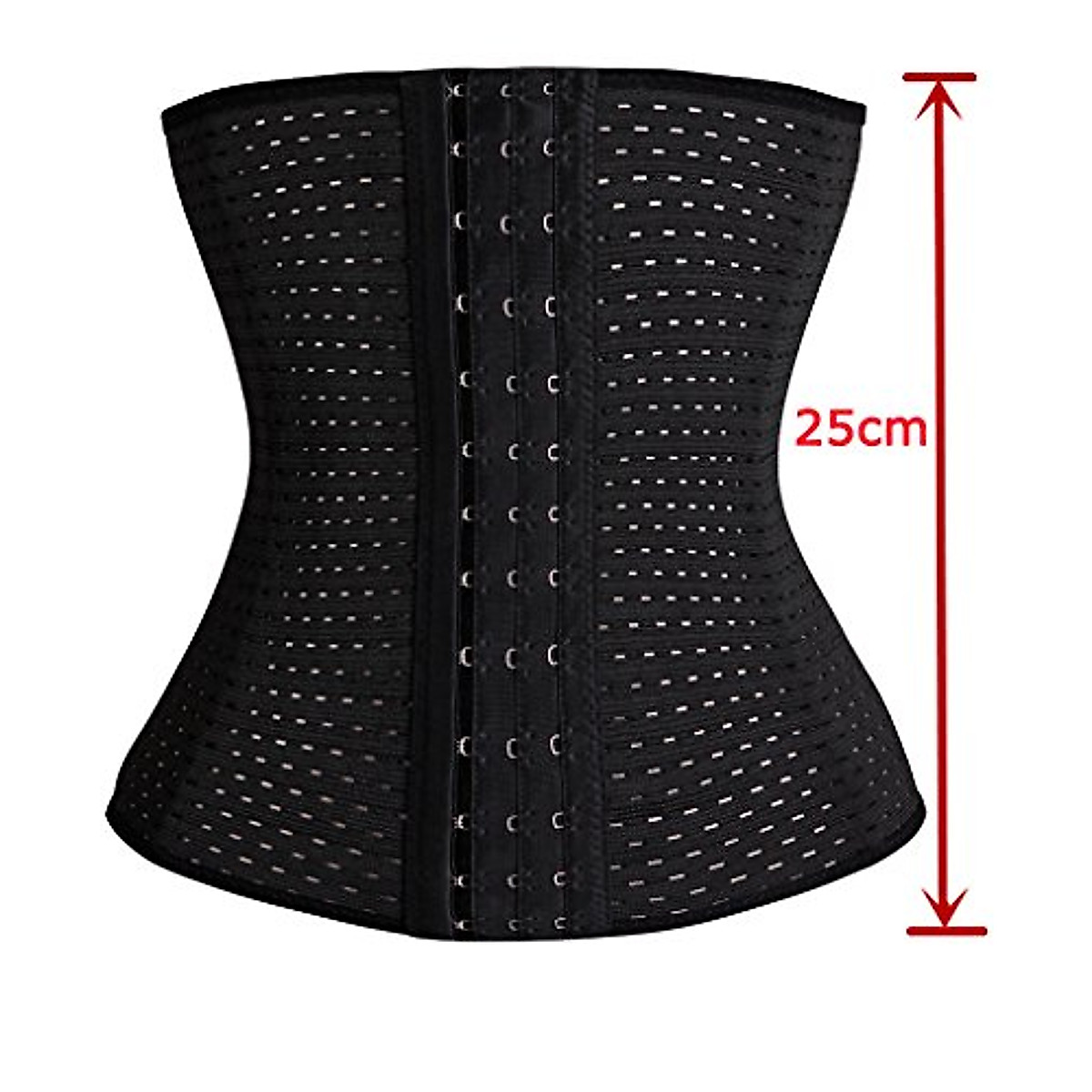 Waist Trainer Corset for Weight Loss Sport Workout Body Shaper Tummy Fat Burner, Black, Medium (Waist 26.7-29inch)