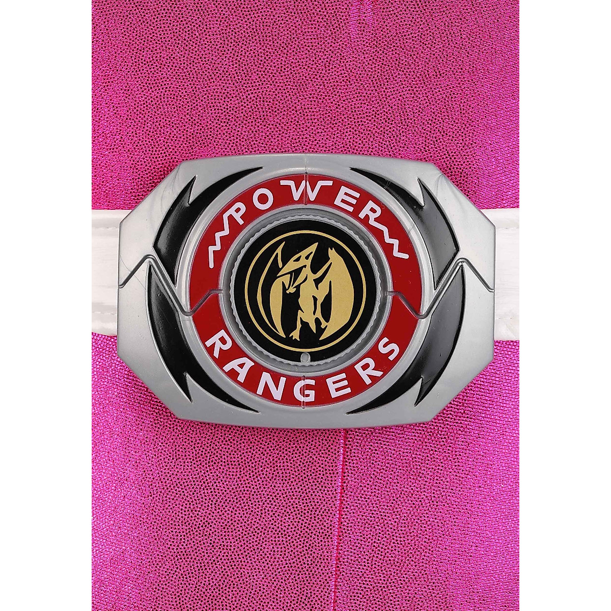 Disguise Sabans Mighty Morphin Power Rangers Pink Ranger Sassy Womens Adult Bodysuit Costume, Pink/White, Large/12-14