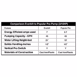 Everbilt 1/2 HP Cast Iron Sump Pump
