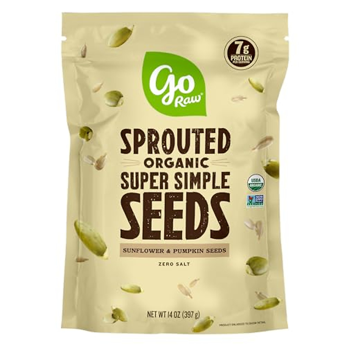 Go Raw , Sprouted Pumpkin and Sunflower Seed Mix| Keto | Vegan | Gluten Free Snacks | Organic | Superfood (Packaging May Vary), 14 oz(Single) (71450-64157), .0 Oz, Unsalted Mix 1 Pound 16.0 Ounce
