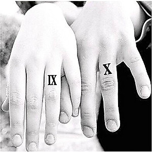 Yeeech Finger Tattoos Temporary Small Little Mini DIY Body Art for Kids Men Women Couple Valentine's Day Wedding Costume Club Electric Music Festival Party Decor 3 Sheets 110 Patterns