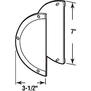 Prime-Line A 141 Black Plastic, Sliding Door Screen Shield (Single Pack)