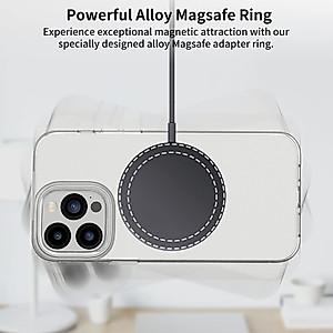 Aothey Universal Metal Rings Compatible with Magsafe Sticker - (Black&Silver&White)