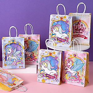 KULUJIA 132 Pcs Unicorn Party Favors Birthday Supplies Girls Bags Goodie Bag Stuffers Filler Party Supplies