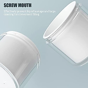 Airless Pump Jar,Cream Jar Vacuum Bottle, Empty Refillable Cosmetic Air Pump Jars Bottles, Portable Airless Lotion Sample Container Pot, Leak-Proof DIY Portable Travel Makeup Containers (15ML)