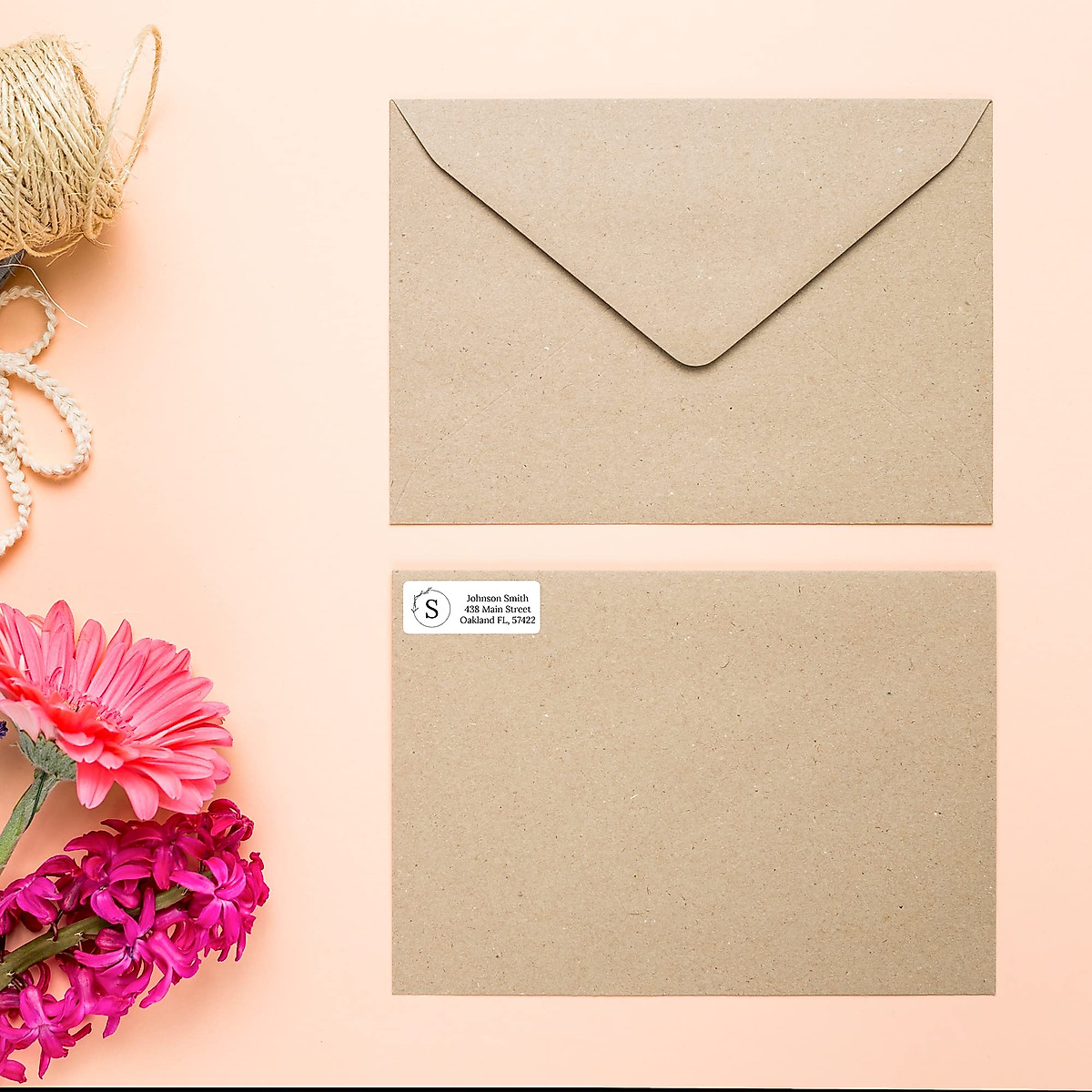 Return Address Labels Personalized Stickers – 60 Personalized Address Labels Self Adhesive, Simple Flat Sheet Return Address Stickers for Envelopes, Quality Custom Address Labels, Return Label