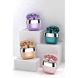 Wireless Earbuds,ENC Noise Cancelling Deep Bass in-Ear Stereo Ear Buds,IPX6 Waterproof Bluetooth 5.1 Headphones with Mic, USB-C Charging Case, Touch Control Earphones for iPhone & Android Pink