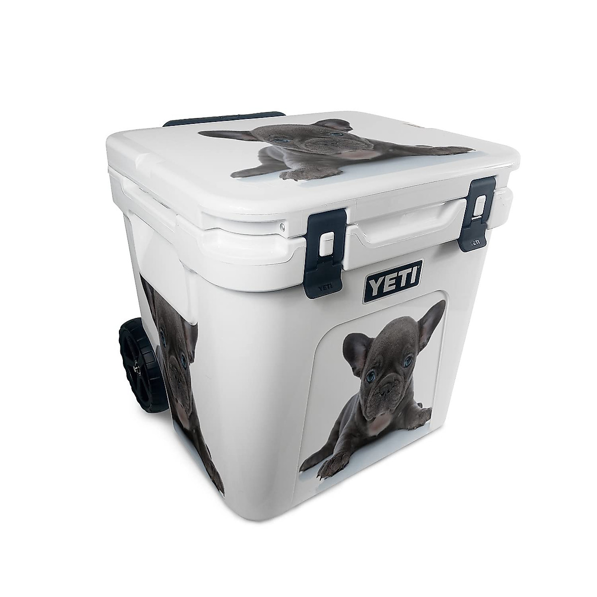 MightySkins Skin Compatible with Yeti Roadie 48 Wheeled Cooler - French Bulldog | Protective, Durable, and Unique Vinyl Decal wrap Cover | Easy to Apply, Remove, and Change Styles | Made in The USA