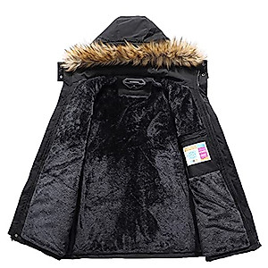 MOERDENG Men's Winter Snow Coat Warm Ski Jacket Waterproof Hooded Work Outerwear