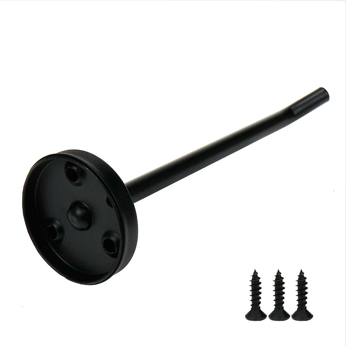 Rannb Robe Hook Coat Hook Heavy Duty Long Nose Wall Mount Hook Stainless Steel Black Matt Surface 145mm/5.7" Length - Pack of 4