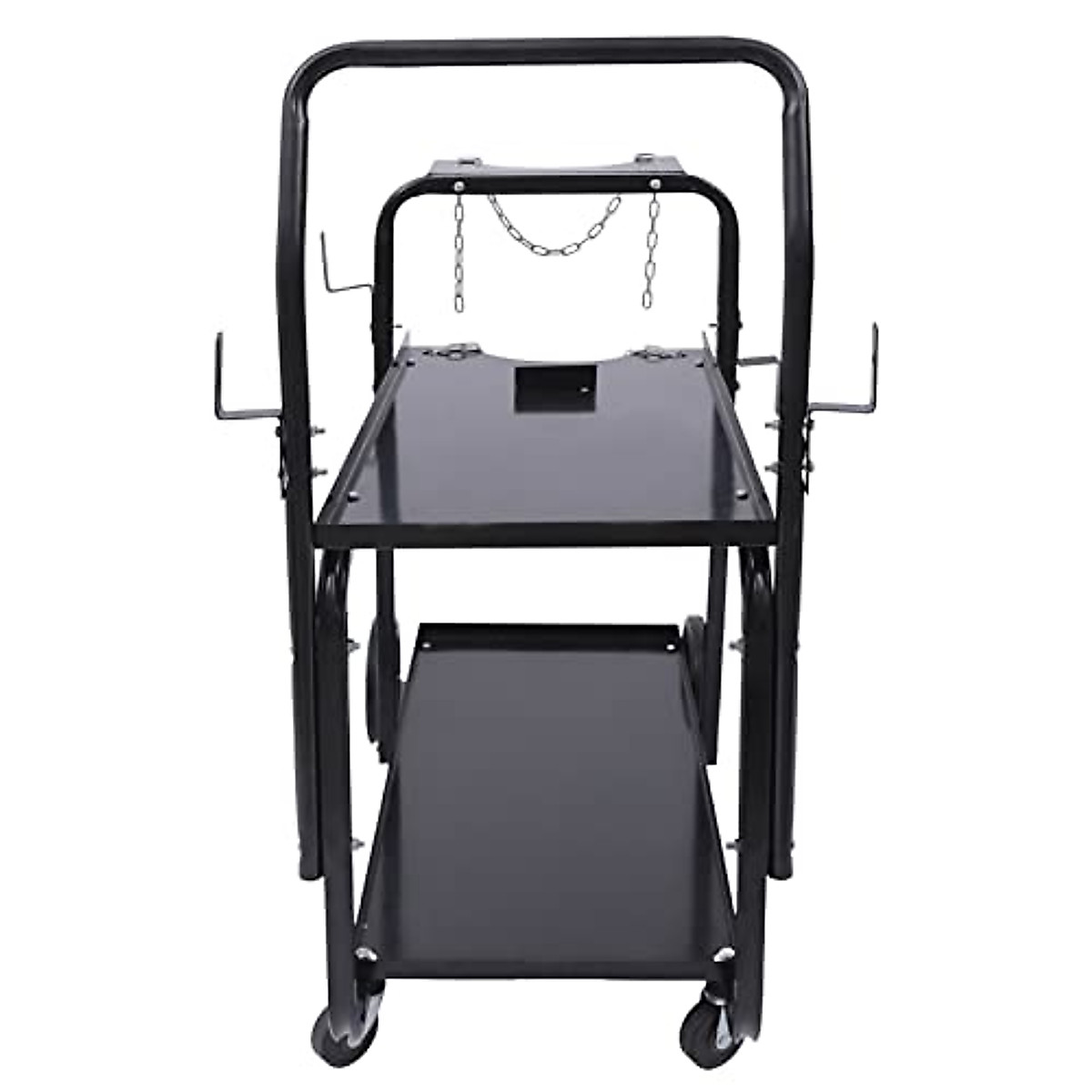 Leblett 2 Tier Welding Cart Welder,With Tank Storage Trolley Black,For MIG TIG Plasma Welder,220Lbs Capacity,Welder Welding Cart Utility Garden Trolley