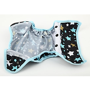 Sigzagor Baby Cloth Diaper Cover Nappy One Size 8lbs to 36lbs for Boys (Stars)