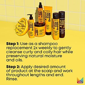 Matrix A Curl Can Dream Co-Wash (Gentle Cleansing Conditioner) For Curly and Coily Hair - Revives Curls Between Washes and Enhances Curl Definition, With Manuka Honey Extract, 10.1 Fl Oz