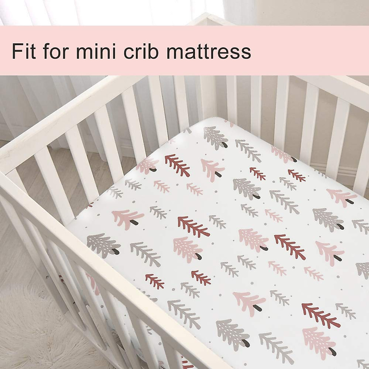 Pack n Play Sheets, BROLEX 2 Pack Mini Crib Sheets,Stretchy Portable Fitted Playard Sheet Set, Convertible Playard Mattress Cover,Ultra Soft Breathable Material,Jungle Animals