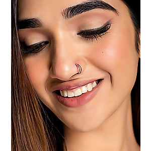 Incaton 33PC 20G Stainless Steel Nose Rings Hoops L Shaped Studs Screw Nose Piercings Jewelry for Women Men Silver Rose Gold Black Rainbow