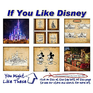 Tower of Terror with Ghosts - 11x14 Unframed A Print - Great Children's Room Decor and Gift for Disney Fans Under $15