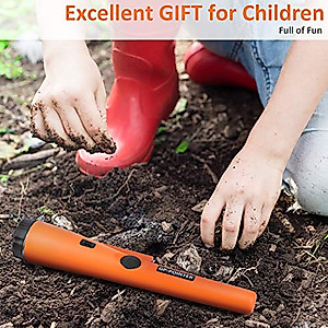 RANSENERS Metal Detector Pinpointer,Detector Wand,Handheld PinPointer Wand,360°Serch Treasure Pinpoint Finder Probe with Belt Holster High Sensitivity for Gold Coin Silver Jewelry (Orange )