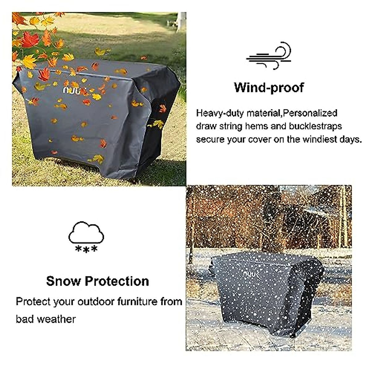 NUUK 20IN x 42IN Waterproof Cover for Outdoor Cooking Stations, 42IN Outdoor Prep Station Cover, Heavy Duty UV Resistant BBQ Grill Table Cover